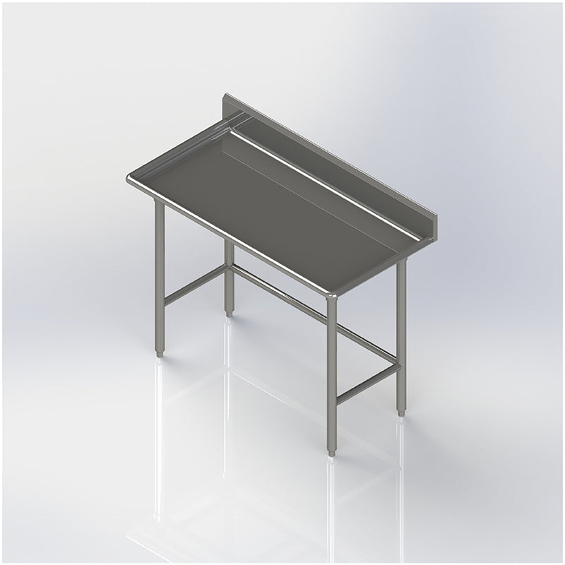 Allied Stainless 24 x 34 Stainless Steel Work Table 6 Backsplash