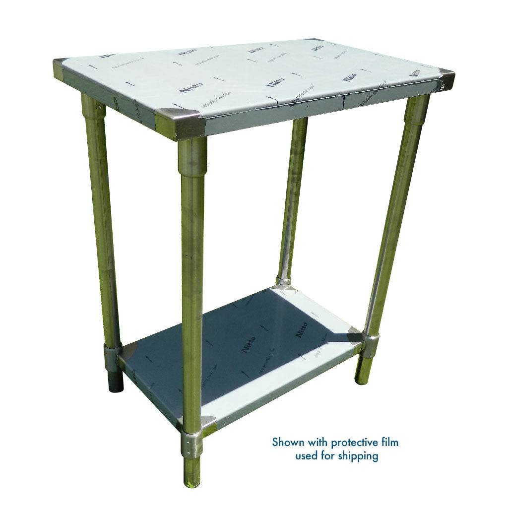 Allied Stainless 30" x 18" Stainless Steel Work Table with Under Shelf ...