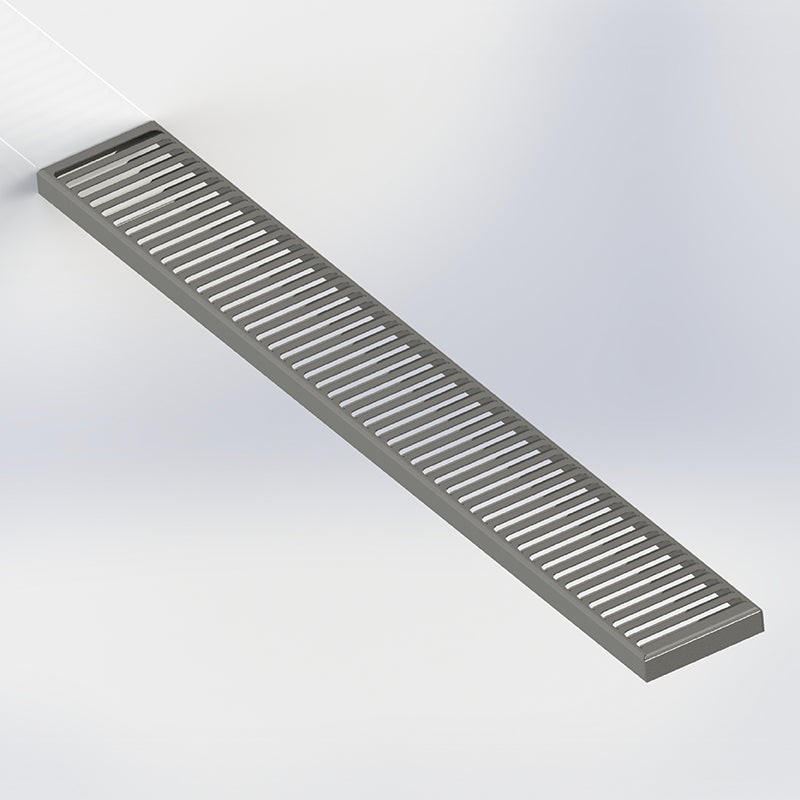 Allied Stainless 35-2/4" X 4-1/2" Stainless Steel Louvered Beverage Gr ...
