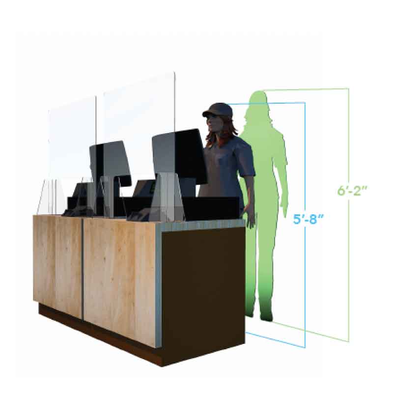 1.0 Plexiglass Protective Shield - Freestanding – Access Pro Supply